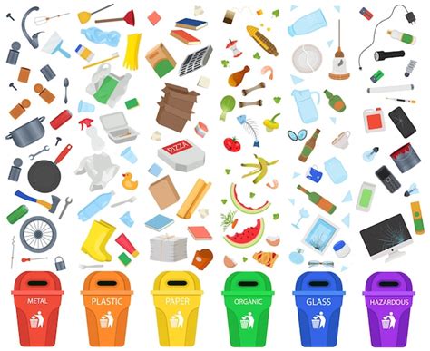 Premium Vector Garbage Sorting