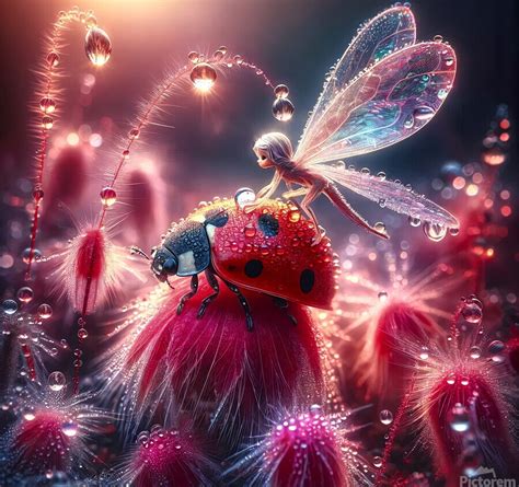 Lady Bug Fairy Tails By Byron Johnson Wall Art