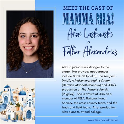 Upper Meet The Cast Of Mamma Mia Our Next Featured Actor Is Alex