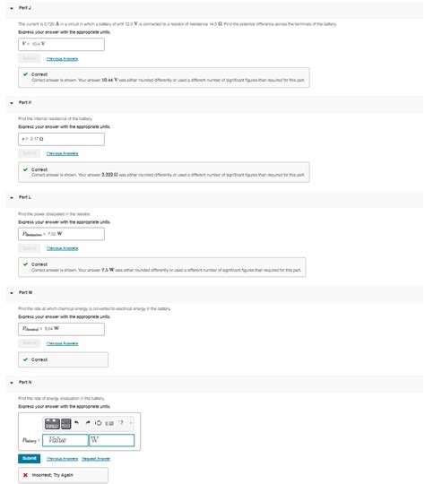 Solved Use The Numbers From The Previous Answers For Part N Chegg