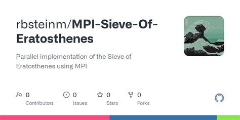 Github Rbsteinmmpi Sieve Of Eratosthenes Parallel Implementation Of