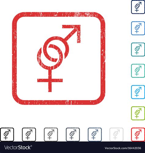 Sex Symbol Icon Rubber Watermark Royalty Free Vector Image