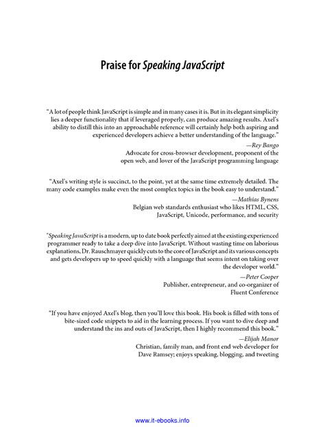 Solution Axel Rauschmayer Speaking Javascript An In Depth Guide For