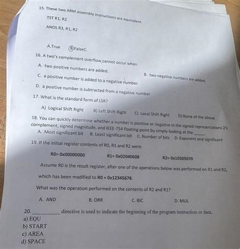Solved 15 These Two Arm Assembly Instructions Are