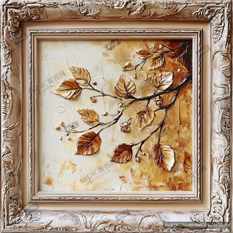 Ai创作图枯枝败叶壁画 落叶客厅画 金色秋叶壁画 落叶凋落客厅画 3d立体浮雕欧式挂画 落叶大幅画 树叶浮雕画 银杏叶壁画挂画壁纸 落叶艺术画