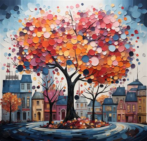 Купить картину Красочное дерево 2 Искусственый Интеллект в Киеве доступная цена в Украине