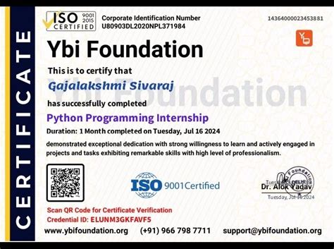 Gajalakshmi Sivaraj On Linkedin Ybifoundation Pythonprogramming