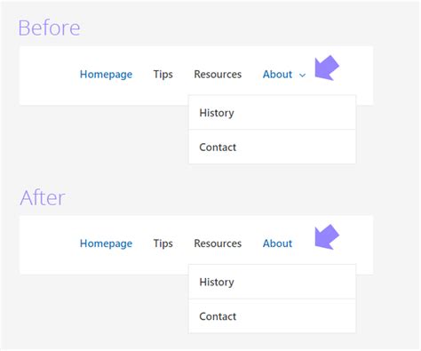 Remove Arrow Icon From Menu Items With Sub Items In Astra Theme