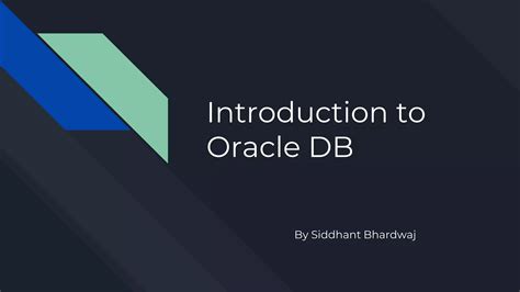 Introduction To Oracle Databasepptx