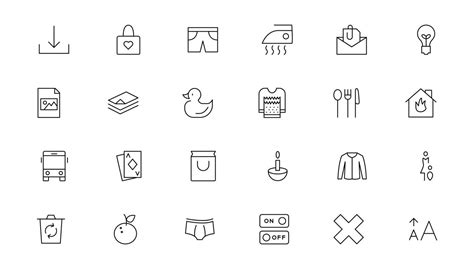 Set Of Thin Line Web Icon Set Simple Outline Icons Collection Pixel Perfect Icons Simple