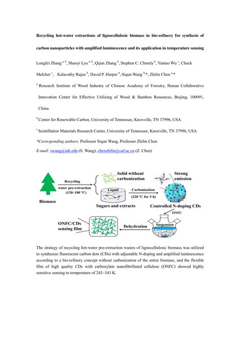 Pdf Recycling Hot Water Extractions Of Lignocellulosic Biomass In Bio Refinery For Synthesis