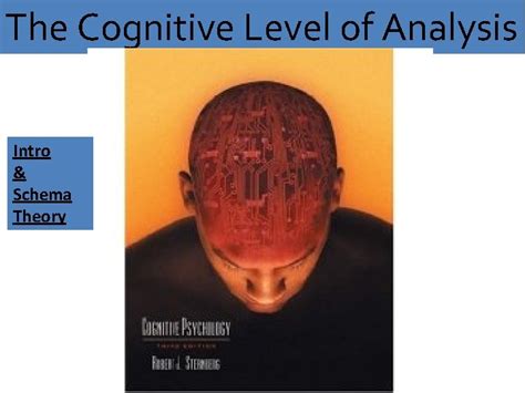The Cognitive Level Of Analysis Intro Schema Theory