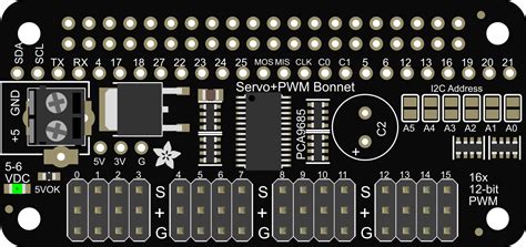 How To Use Adafruit Pwm Servo Bonnet Pinouts Specs And Examples Cirkit Designer