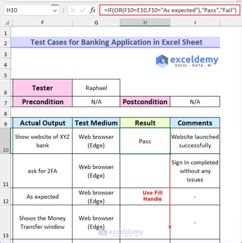 Test Cases For Banking Application In Excel Sheet 4 Easy Steps