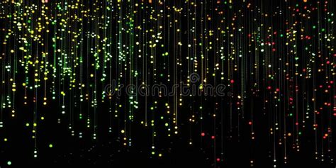 Atmosphere With Digital Rain Effect And Colorful Particles For A
