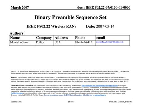 Binary Preamble Sequence Set Ppt Download