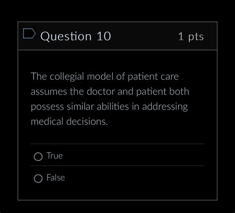 Solved Question 101 ﻿ptsthe Collegial Model Of Patient Care
