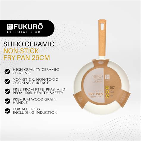 Fukuro Shiro Ceramic Non Stick Fry Pan 26cm Fukuro Malaysia