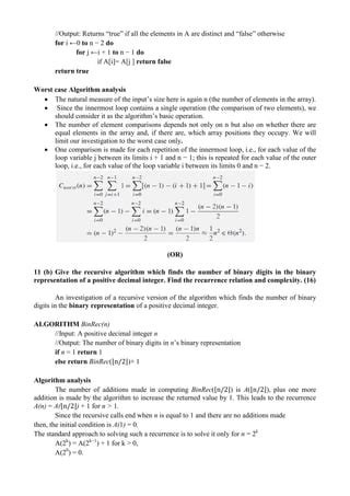 Cs Design And Analysis Of Algorithms May June Answer Key PDF