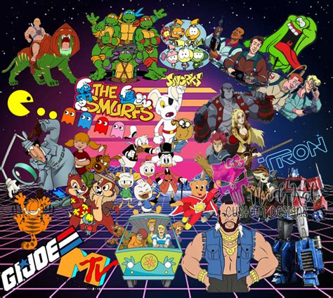 80s Cartoons Collage