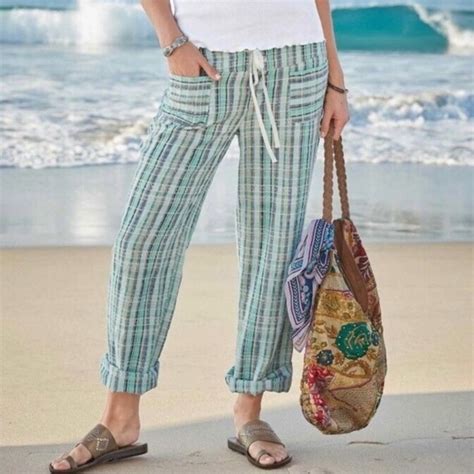 Sundance Pants And Jumpsuits Sundance Gigi Pants Green And Blue Plaid