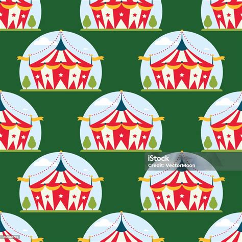 서커스 쇼 엔터테인먼트 천막 줄무늬 및 플래그 카니발 완벽 한 패턴 선택 윤곽 선택 윤곽 야외 축제 Carnival에 대한 스톡 벡터 아트 및 기타 이미지 Istock