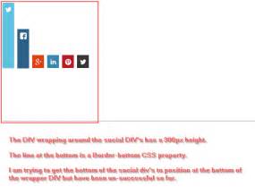 Html Align Div At The Bottom Of Another Wrapper Div Using Css For