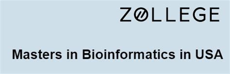Masters In Bioinformatics In Usa Universities Tuition Fees Deadlines