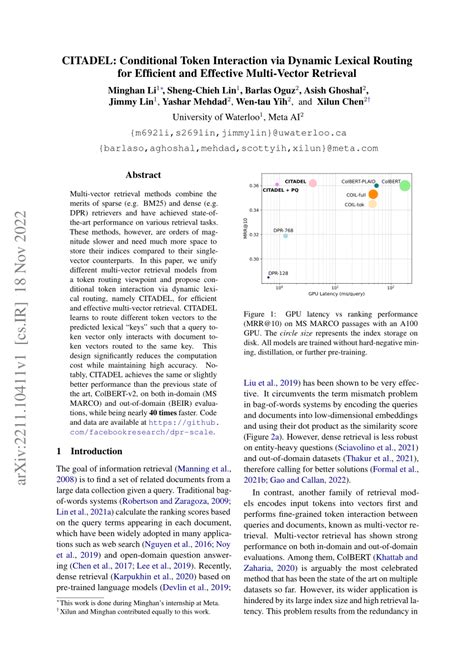 Pdf Citadel Conditional Token Interaction Via Dynamic Lexical