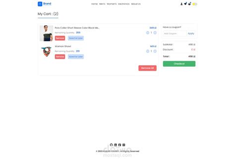 React E Commerce مستقل