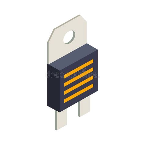 Semiconductor Electronic Chip Composition Stock Vector Illustration