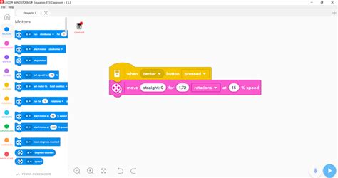 Program Developed In Ev3 Classroom For The Practice Line Segment The