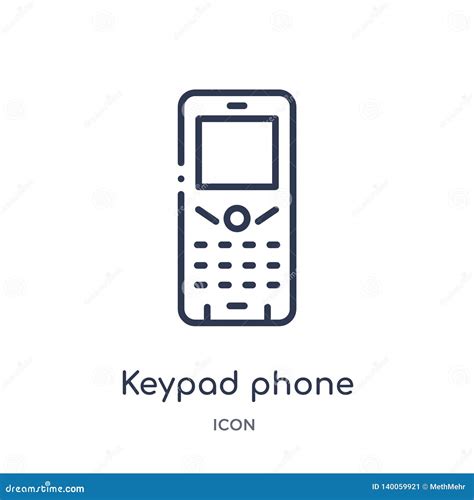 Linear Keypad Icon From Internet Security Outline Collection Thin Line