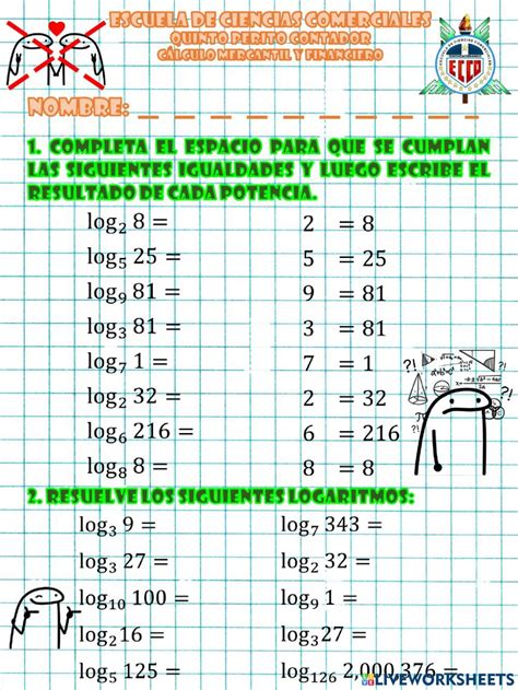 Logaritmos Para Cuarto Grado De Secundaria Thvdp