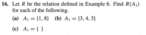 Solved Let R Be The Relation Defined In Example Chegg Com