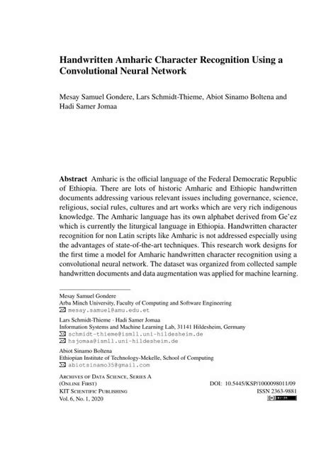 Pdf Handwritten Amharic Character Recognition Using A Dokumentips