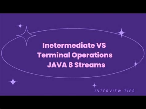 Inetermediate VS Terminal Operations JAVA 8 Streams - YouTube