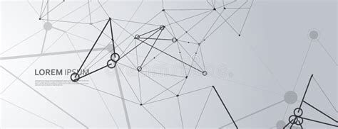 Modern Abstract Pattern With Molecules Connect On Light Background