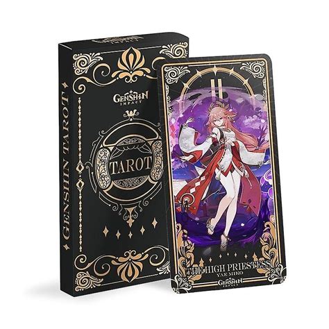 Pcs Jeu Jeu Genshin Impact Tarot Carte Yae Miko Raiden Shogun