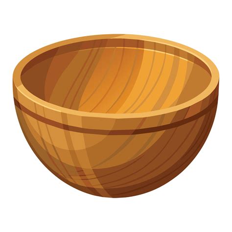 Wooden Bowl Illustration On White Background 41458894 Vector Art At