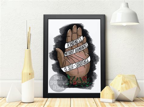 PRINTABLE Kindness Without Boundaries Is Self Sabotage Etsy