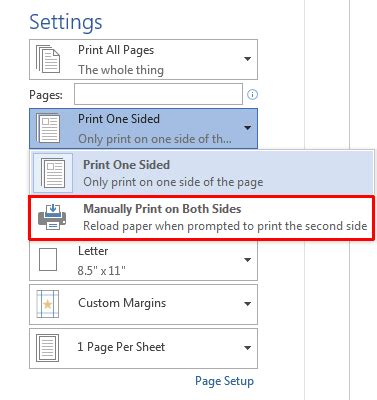 Solved How To Print Both Sides Of Page Experts Exchange