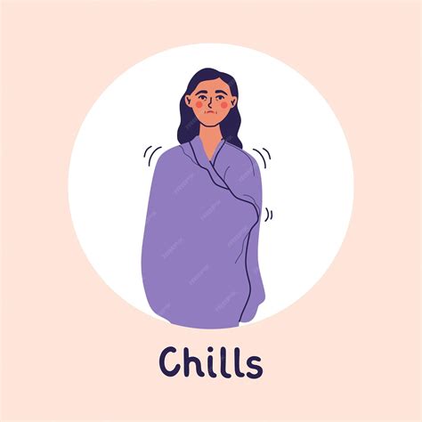 Premium Vector Unhappy Sick Woman Covered With Blanket Feeling Cold