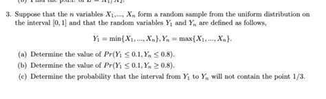 Solved 3 Suppose that the n variables X₁ Xn form a Chegg com