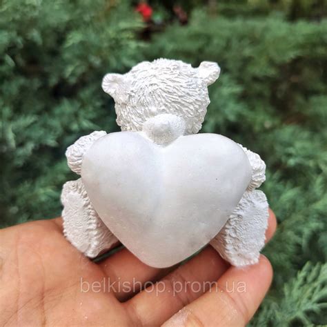 Гіпсова фігурка статуетка ведмедик з серцем Гіпсова фігурка ведмедик Тедді Гіпсові фігурки