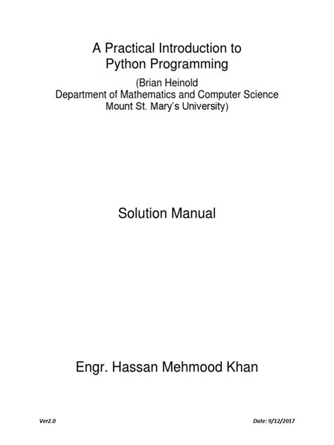 A Practical Introduction To Python Programming V20 Pdf Computing Teaching Mathematics