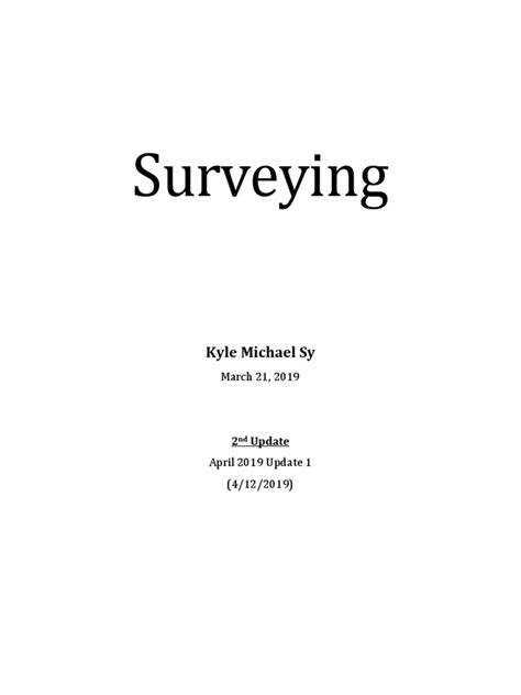 Surveying Formulas Cesurve Pdf Angle Tangent