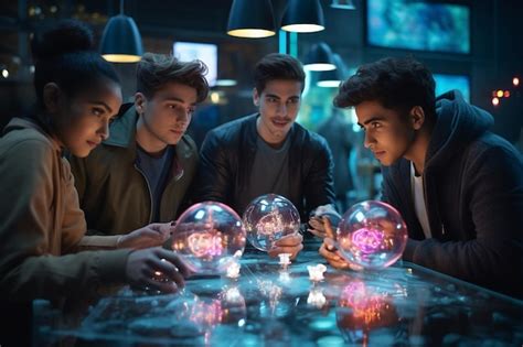 Premium Photo Team Of Professionals Developing A Quantum Computing