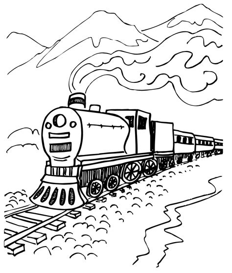 Train Car Coloring Page Printable All For One