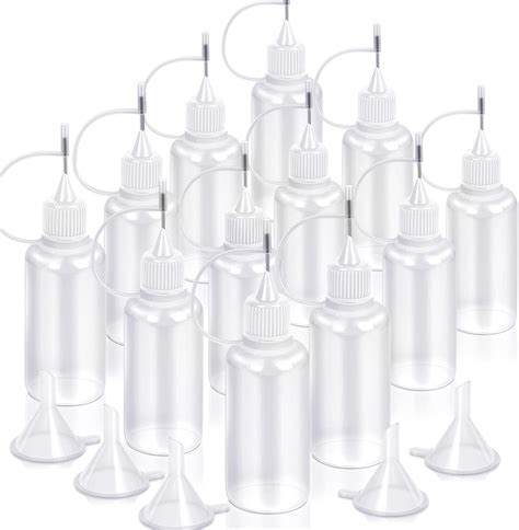 Precision Tip Applicator Bottles 12 Pcs 1oz Needle Fine Tip Glue